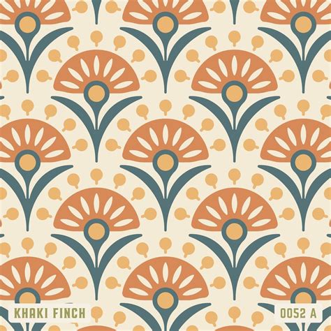Vintage Geometric Floral Surface Pattern Design