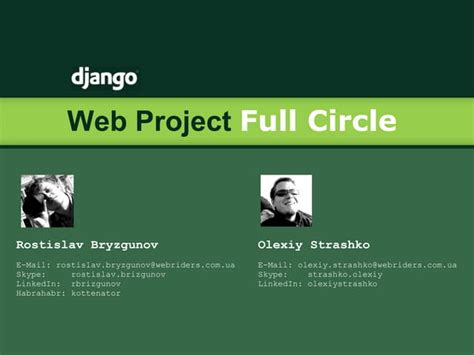 Django Web Project Full Circle Ppt