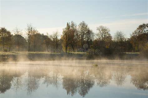 Morning Fog Over Water Stock Image Image Of Autumnal 3385965