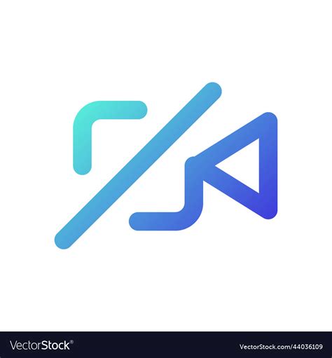 Turn Off Camera Pixel Perfect Gradient Linear Ui Vector Image