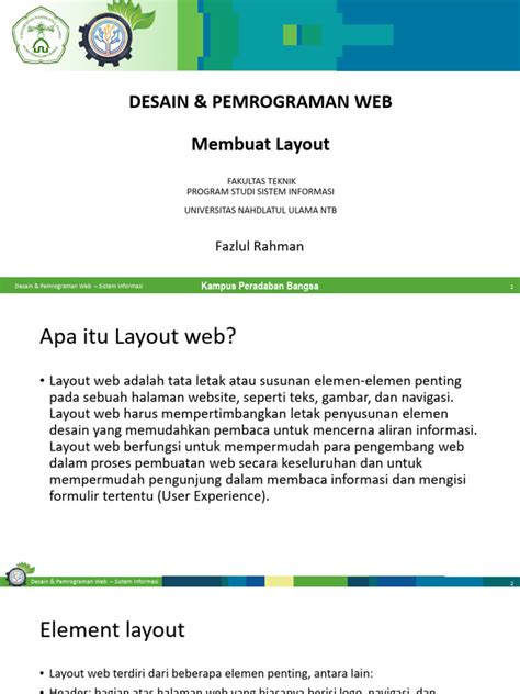 Layout Desain And Pemrograman Web Pdf