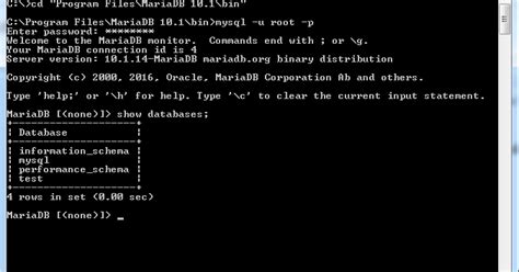 การใช้คำสั่ง Show Databases ใน Mariadb เพื่อแสดง Database แหล่งเรียนรู้ระบบฐานข้อมูล Mariadb