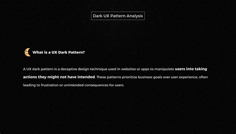 Dark Ux Pattern Analysis Behance