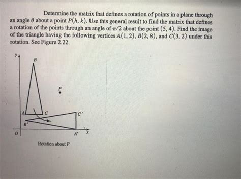 Solved Determine The Matrix That Defines A Rotation Of Chegg