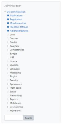 Administration Block MoodleDocs