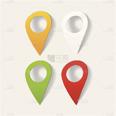 现实设计元素 地图，指针，导航器