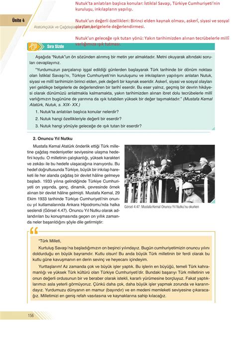 8 sınıf semih ofset sek yayınları İnkılap tarihi ders kitabı sayfa 156