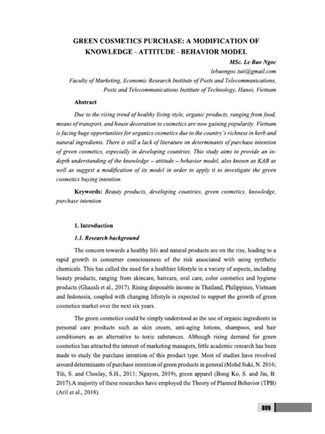 Een Cosmetics Purchase A Modification Of Knowledge Attitude