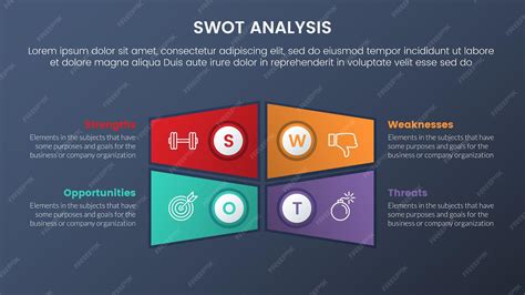 Premium Vector Swot Analysis Concept With Honeycomb Shape Horizontal