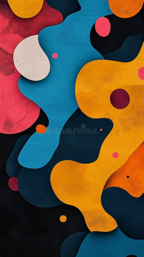 Vibrant And Dynamic Abstract Background Featuring Colorful Overlapping Organic Shapes With A