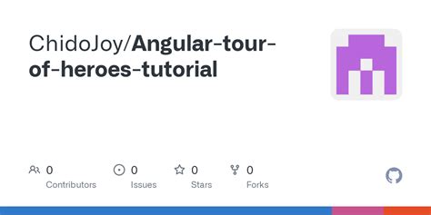 Github Chidojoyangular Tour Of Heroes Tutorial