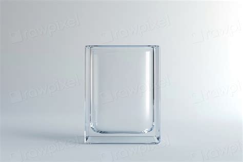 Rectangle Glass Vase White Background Free Photo Illustration Rawpixel