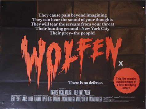 Wolfen Original Movie Poster Uk Quad 40x30 Simon Dwyer A Fast And