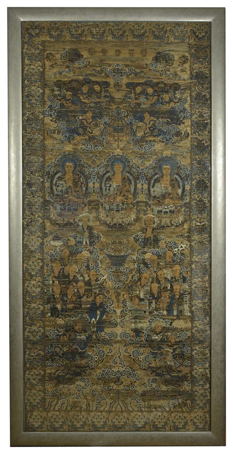 An Important Silk Brocade Hanging Of The Buddhist Paradise J A N