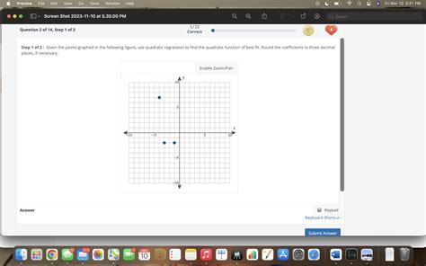Solved Step Of Given The Points Graphed In The Chegg