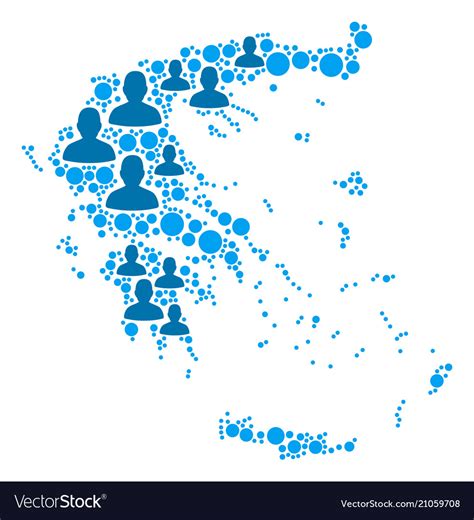 Greece Map Population Demographics Royalty Free Vector Image