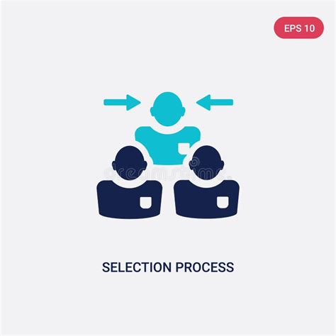 Two Color Selection Process Vector Icon From Human Resources Concept