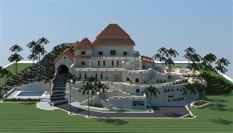 Sandstone Mansion Minecraft Building Ideas