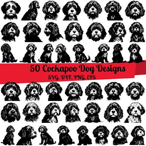 50 Cockapoo Dog Svg Bundle Cockapoo Dog Dxf Cockapoo Dog Png