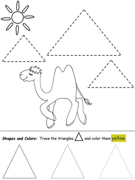 Triangle Coloring Pages