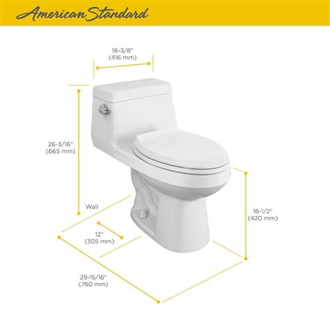 American Standard Colony White Elongated Chair Height Watersense Toilet
