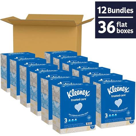Kleenex Trusted Care Tissues 2 Ply 840 X 850 White Soft