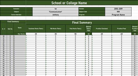 A Comprehensive Excel Sheet For Making Babes Results Etsy