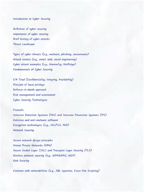 Cyber Security Notes Pdf