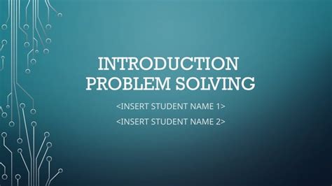 Introduction Problem Solving Introduction Ppt