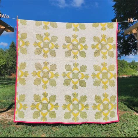 Oak Leaf Quilt Pattern Etsy Oak Leaf Quilt Pattern Etsy