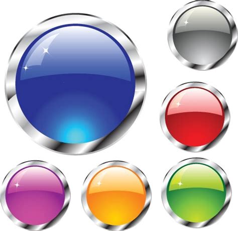 Glass Button Royalty Free Vector Image VectorStock