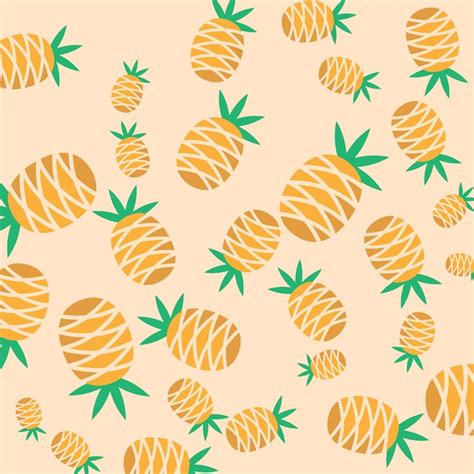 Pineapple Pattern Background Vector Free Download