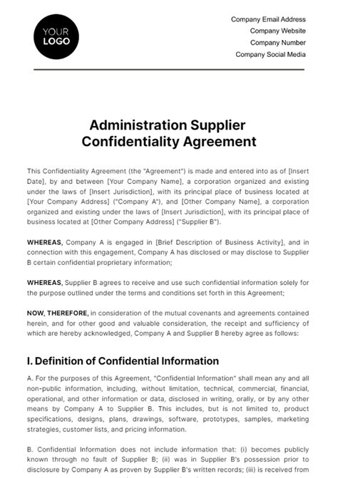 Free Supplier Declaration Template To Edit Online