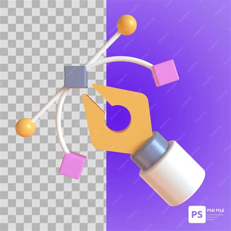 premium psd path tool in 3d illustration design assets for graphic