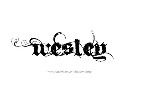 Wesley Name Tattoo Designs
