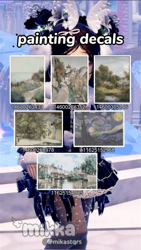 ⋆ 𐙚 ˚ Decal Id Roblox Aesthetic Bloxburg Mural Decals Roblox