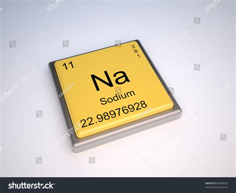 Sodium Chemical Element Periodic Table Symbol Stock Illustration