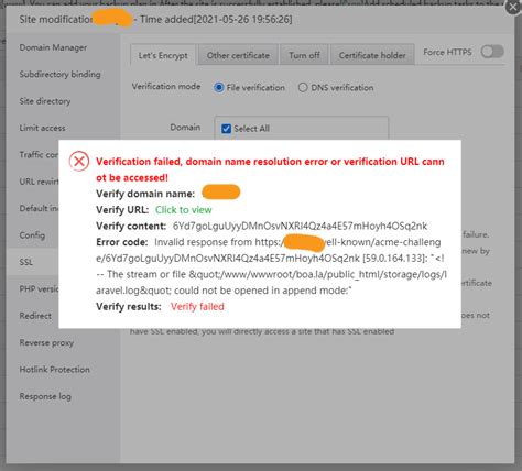 Ssl Renew Issue Aapanel Free Hosting Control Panel One Click Lamp