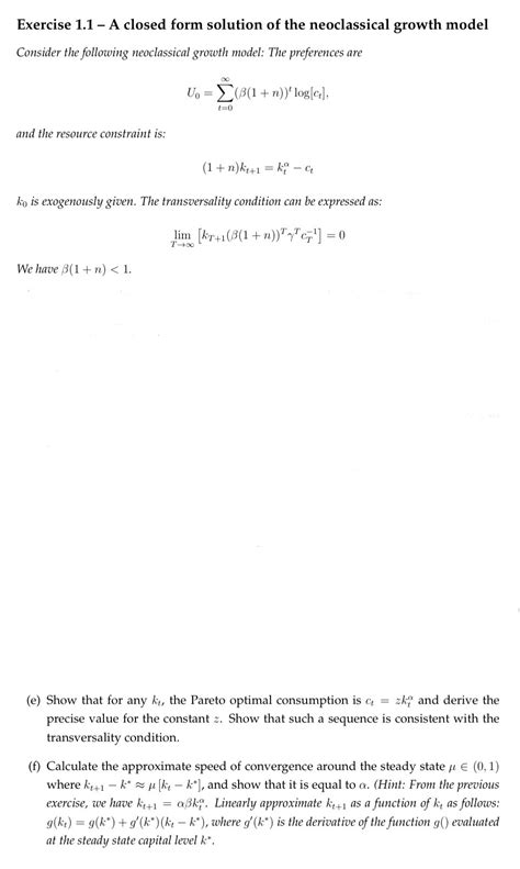 Solved Exercise 11 ﻿a Closed Form Solution Of The