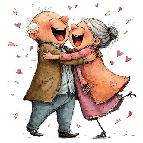 Elderly Couple Valentine Clipart Png Romantic Old Couple Love