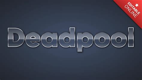 Deadpool Glass Alphabet Text Effect Generator