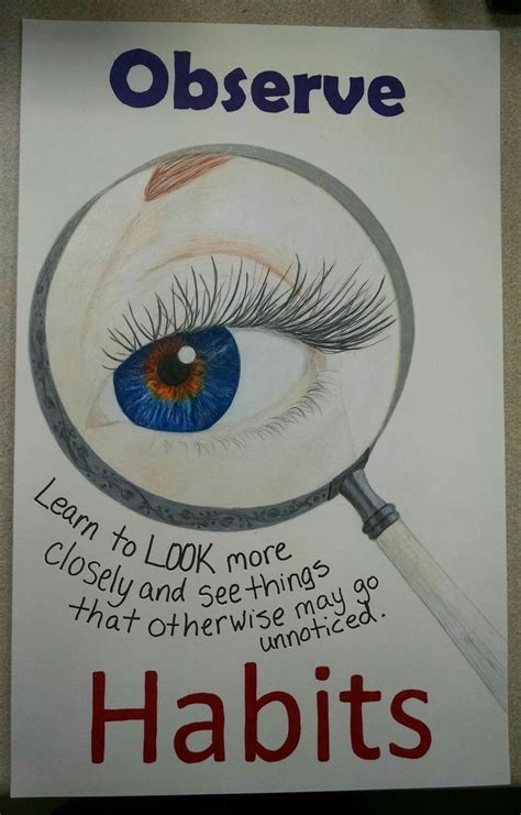 Observe Art Lessons Middle School Art Room Posters Art Classroom