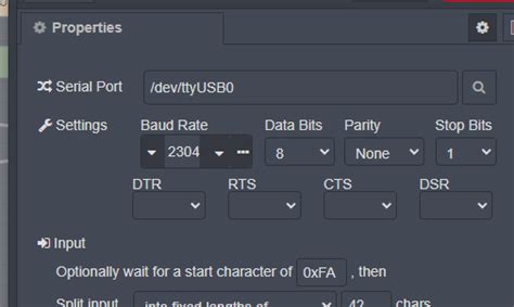 node red node serialport not holding custom baud rate general node