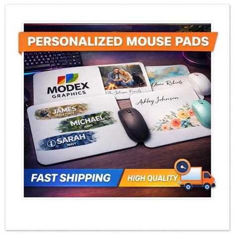 Personalized Mouse Pad Custom Logo Photo Or Design Office T Etsy