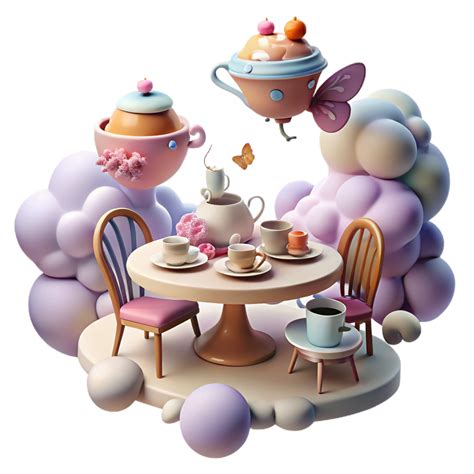 Extraordinary Rustic Magnificent Classic Whimsical Tea Party 3d