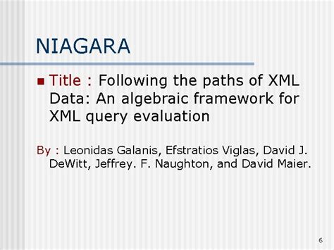 Introduction To Xml Algebra Wan Liu Bintou Kane