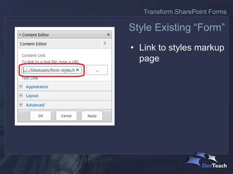 transform sharepoint default list forms with html css and javascript