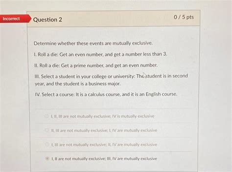 Solved Determine Whether These Events Are Mutually Chegg