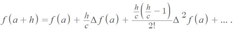Newton Gregory Forward Interpolation Formula