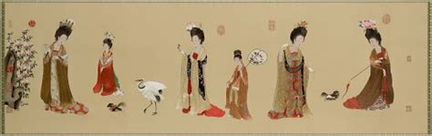 Court Ladies Adorning Their Hair With Flowers Guxiuzhai Art Workshop